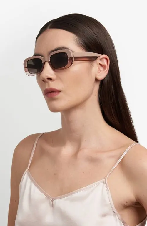 STUART WEITZMAN 51mm Rectangular Sunglasses - Nude