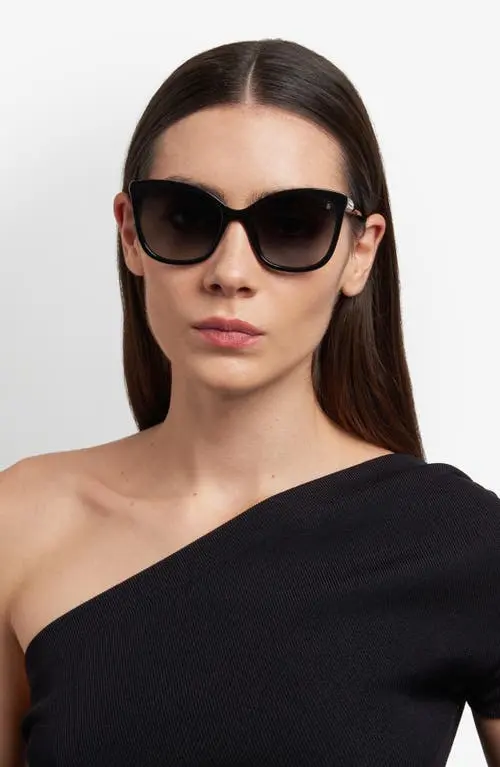 STUART WEITZMAN 56mm Butterfly Sunglasses - Black