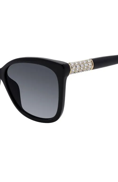 STUART WEITZMAN 56mm Butterfly Sunglasses - Black