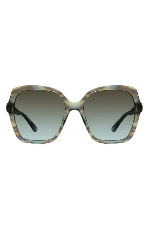 STUART WEITZMAN 56mm Square Sunglasses - Green Horn