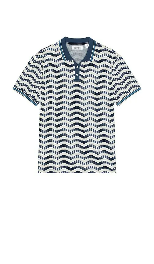 ORIGINAL PENGUIN Jacquard Textured Polo In Navy