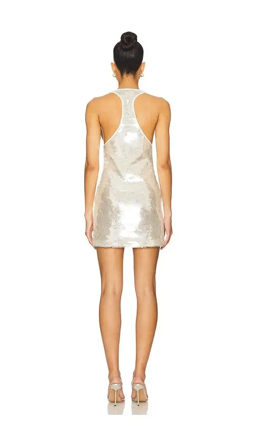 Retrofete Alondra Sequin Dress - Silver Ice