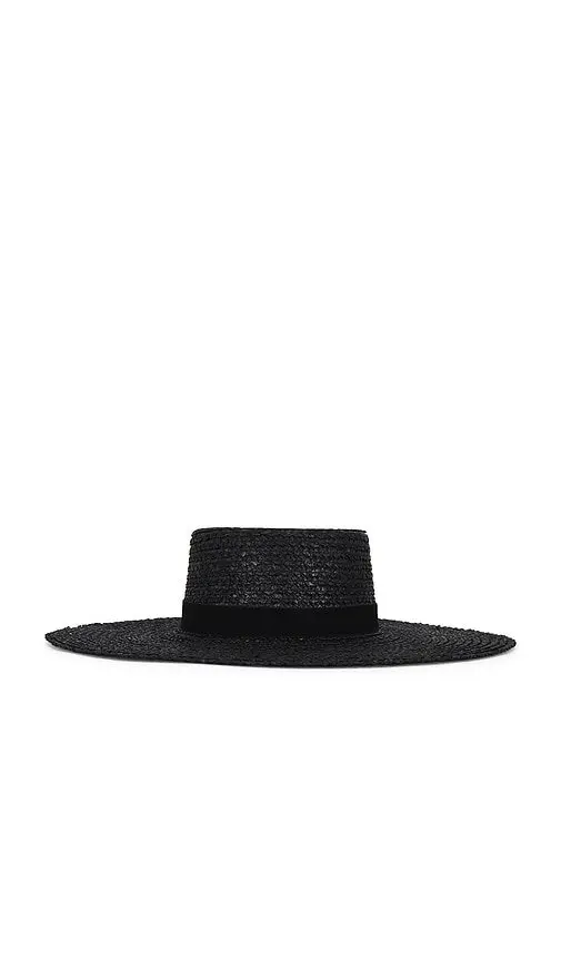 Lack Of Color Mira Wide Brim Boater Hat - Black