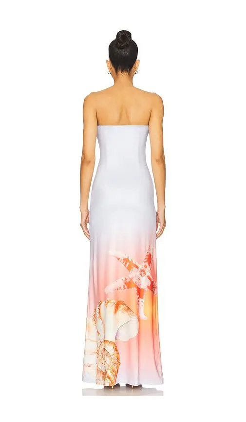 strapless open back dress Strapless Sleeveless Long Split Formal Dress with Pleated Sequin