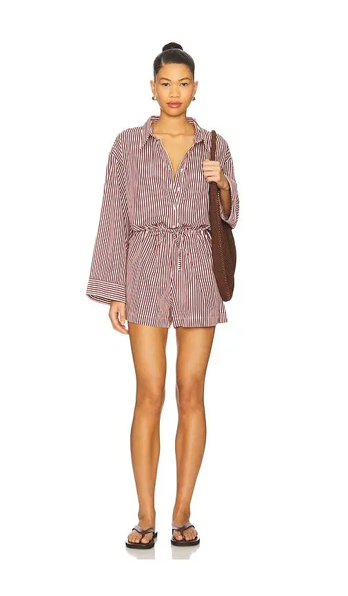 Faithfull The Brand Freja Playsuit - Clare Stripe