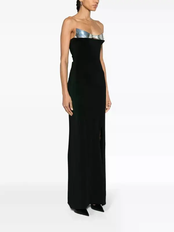 MUGLER Structured Strapless Maxi Dress