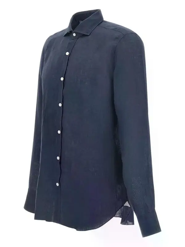BARBA NAPOLI Linen Shirt - Blue