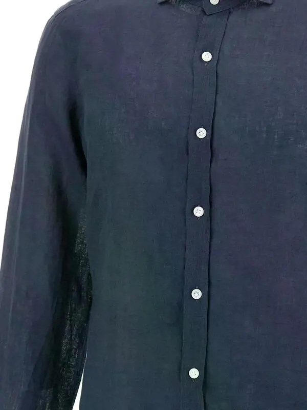 BARBA NAPOLI Linen Shirt - Blue