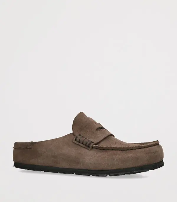 BIRKENSTOCK Suede Naples Slip-on Shoes - Brown