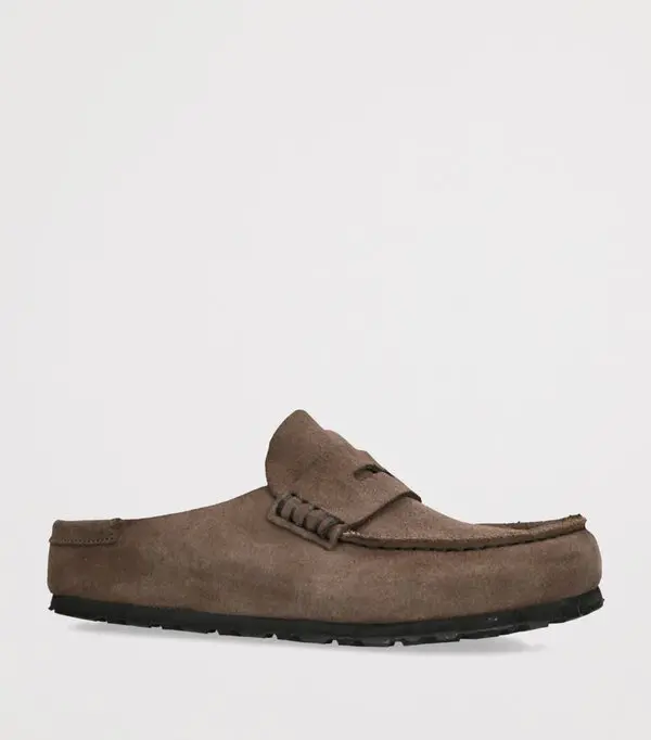 BIRKENSTOCK Suede Naples Slip-on Shoes - Brown