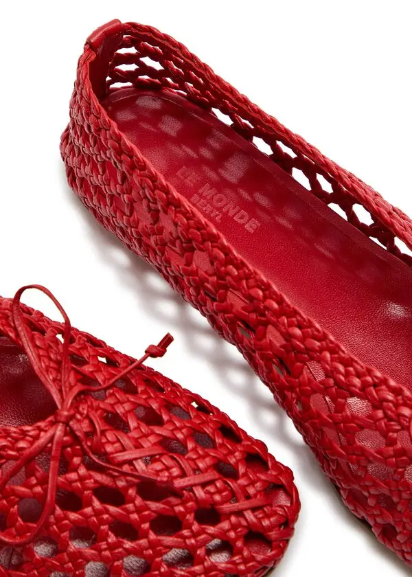 Le Monde Beryl Regency Woven Leather Ballet Flats