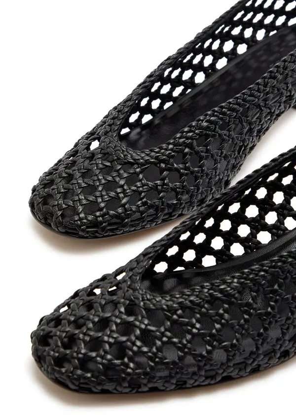 Le Monde Beryl 40 Woven Leather Ballet Pumps