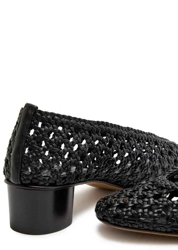 Le Monde Beryl 40 Woven Leather Ballet Pumps