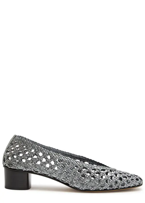 Le Monde Beryl 40 Woven Leather Ballet Pumps