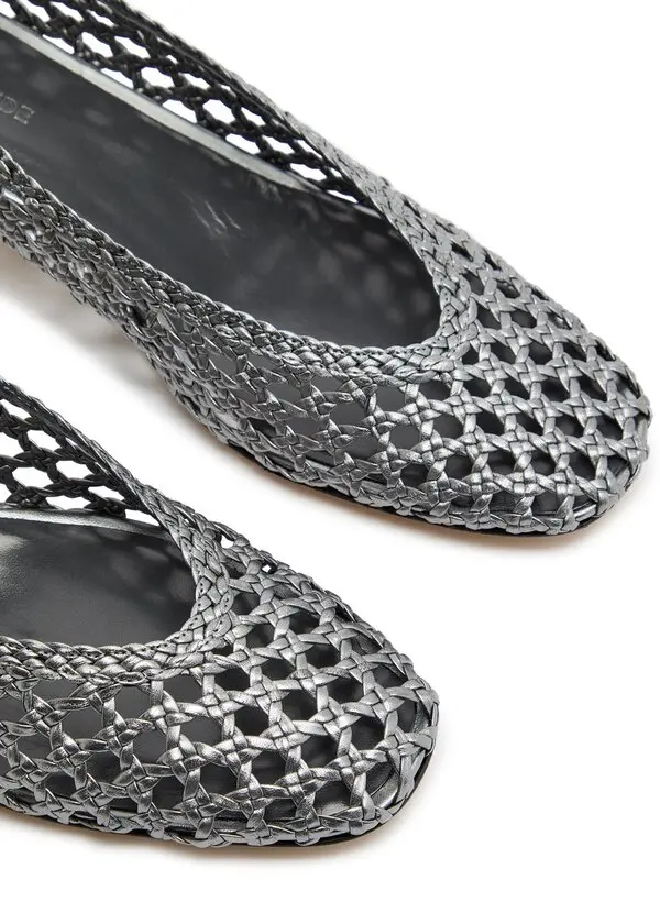 Le Monde Beryl 40 Woven Leather Ballet Pumps