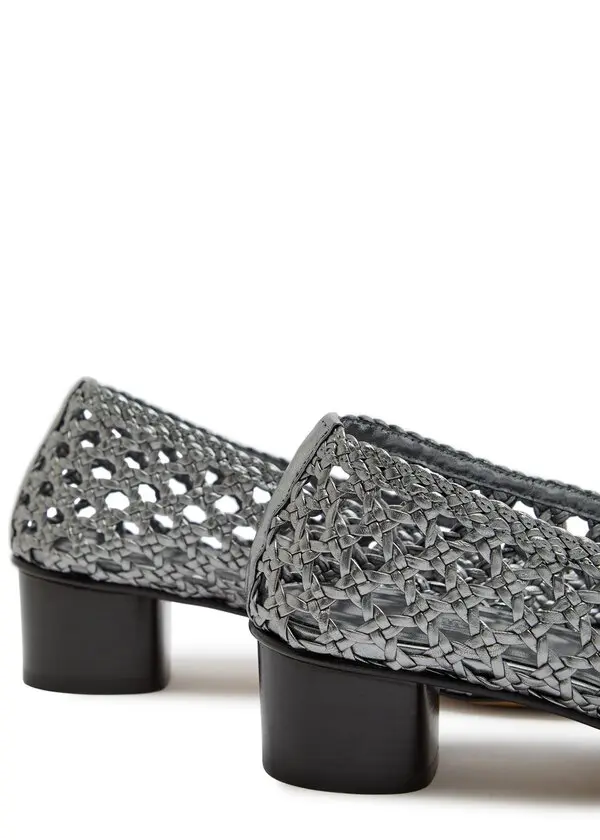 Le Monde Beryl 40 Woven Leather Ballet Pumps