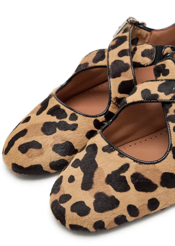 Alaïa Print Calf-hair Mary Jane Flats