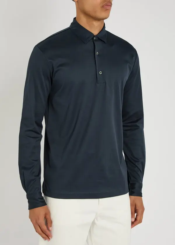 AURELIEN Cotton-jersey Polo Shirt