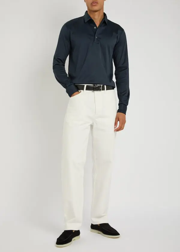 AURELIEN Cotton-jersey Polo Shirt