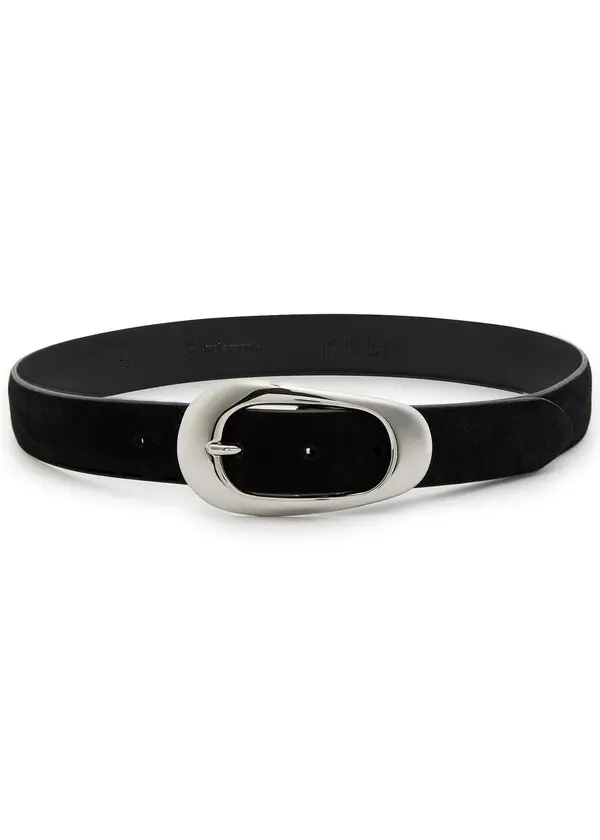 Anderson's Suede Belt - Black And Silver