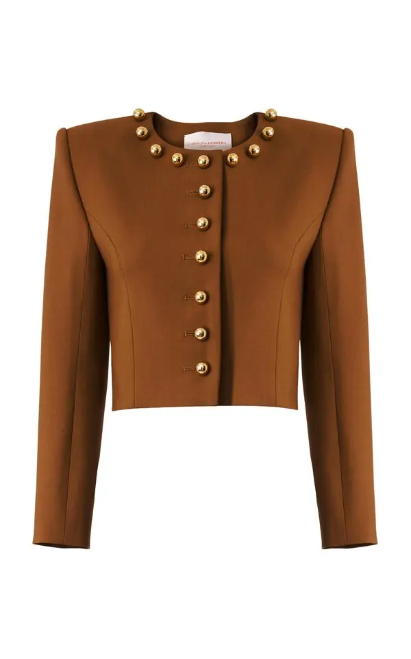 Carolina Herrera Cropped Wool Jacket
