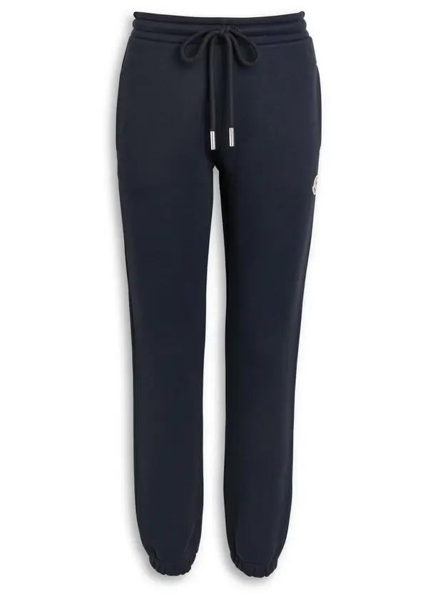 Moncler Logo-appliquéd Cotton-blend Sweatpants - Navy