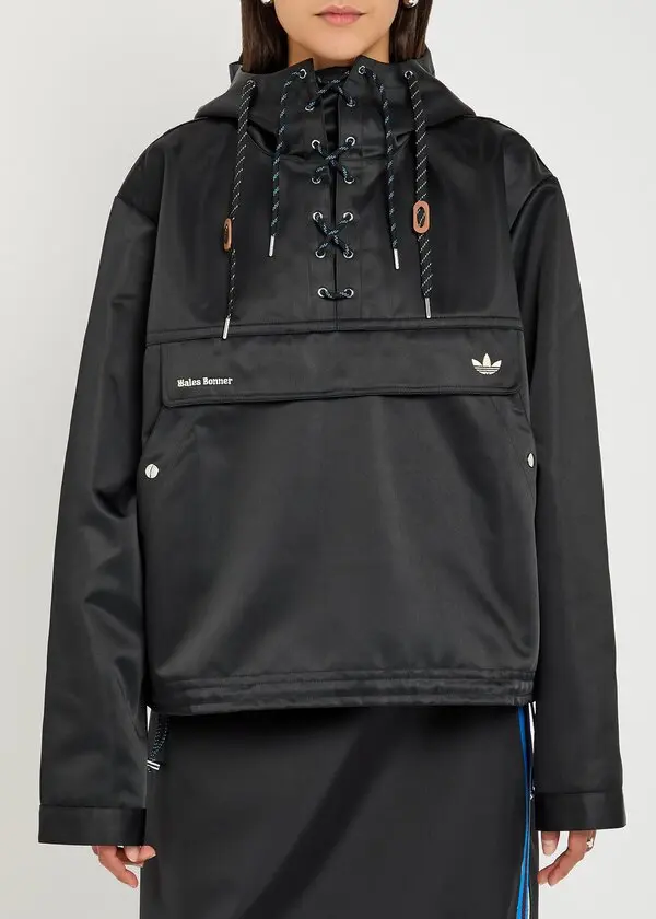 WALES BONNER Adidas X Hooded Satin Jacket