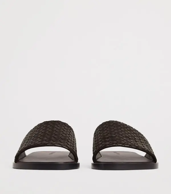 Bottega Veneta Lambskin Elio Mules - Brown