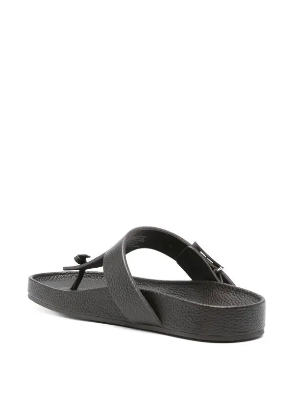 Tory Burch Leather Flat Sandals - Brown