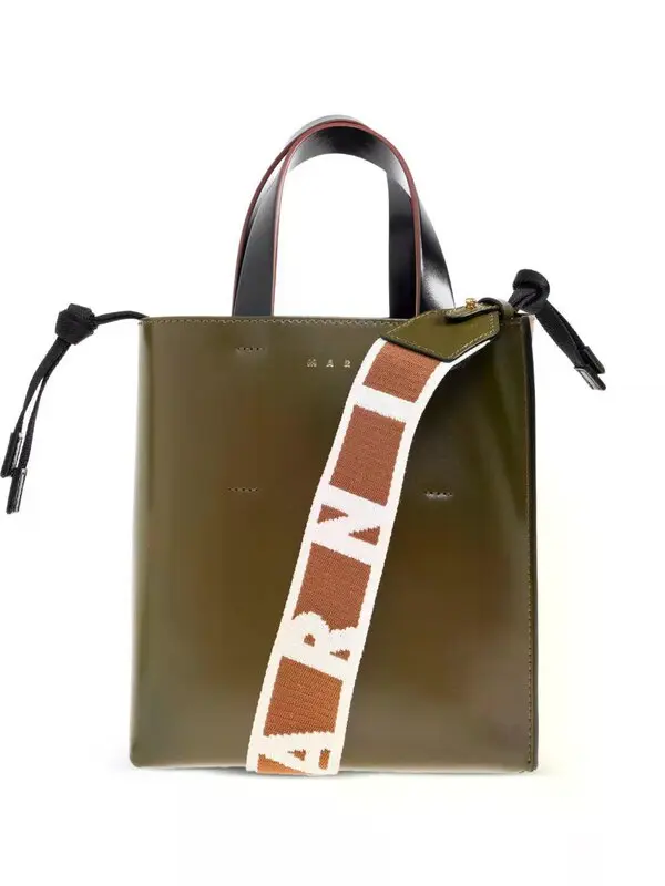 Marni Mini Museo Colorblocked Tote Bag - Green