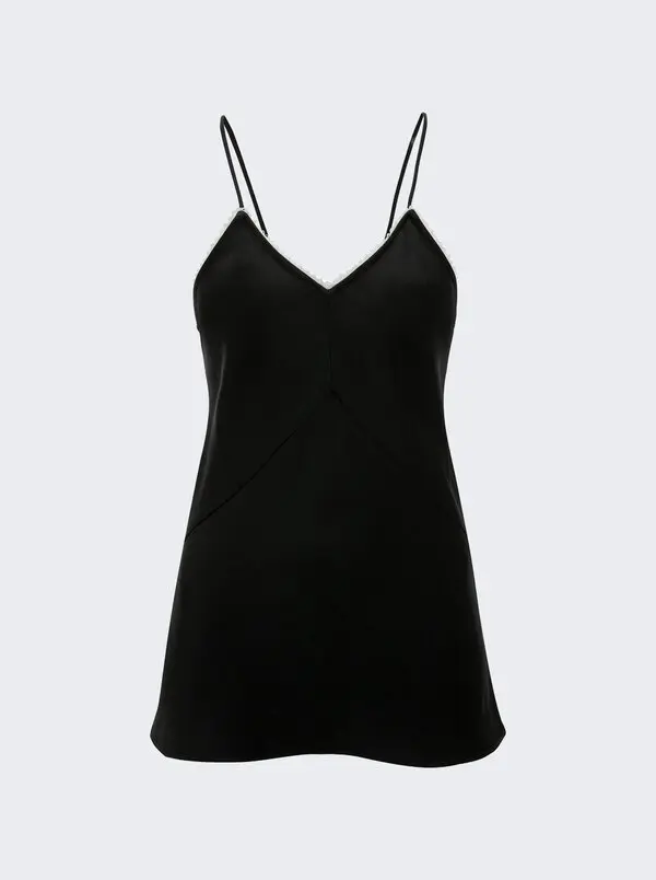 Victoria Beckham Lace Detail Cami Top - Black