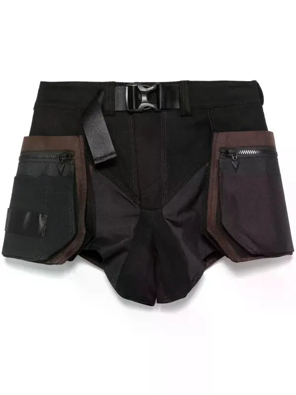 MUGLER Technical Fabric Cargo Shorts