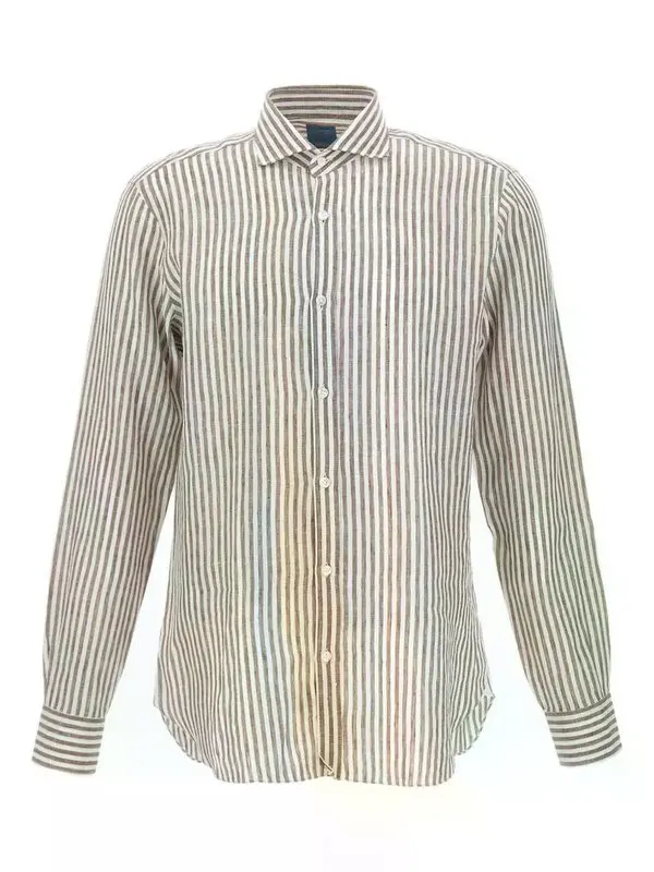 BARBA NAPOLI Striped Shirt - White