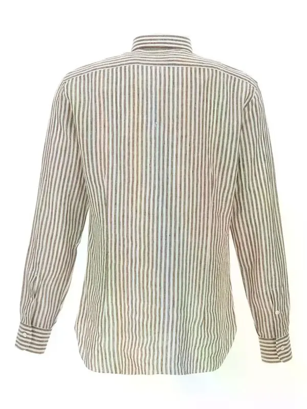 BARBA NAPOLI Striped Shirt - White