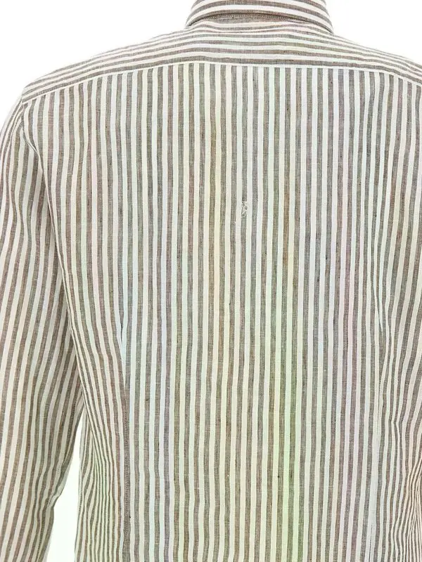 BARBA NAPOLI Striped Shirt - White
