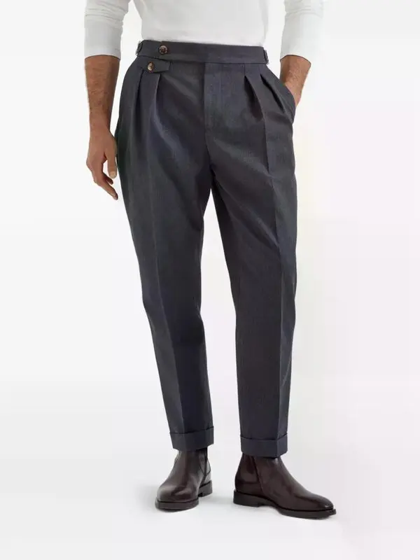 Brunello Cucinelli Gabardine Tailored Trousers