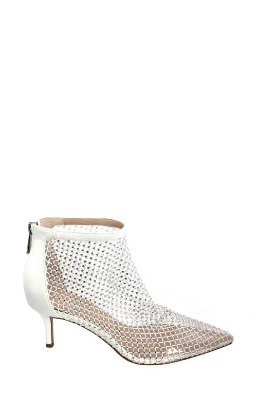 Charles By Charles David Afterhours Rhinestone Mesh Bootie - White