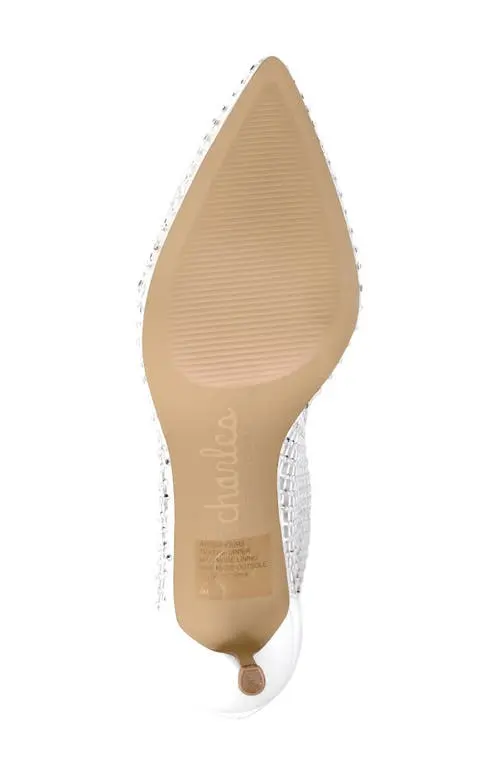 Charles By Charles David Afterhours Rhinestone Mesh Bootie - White