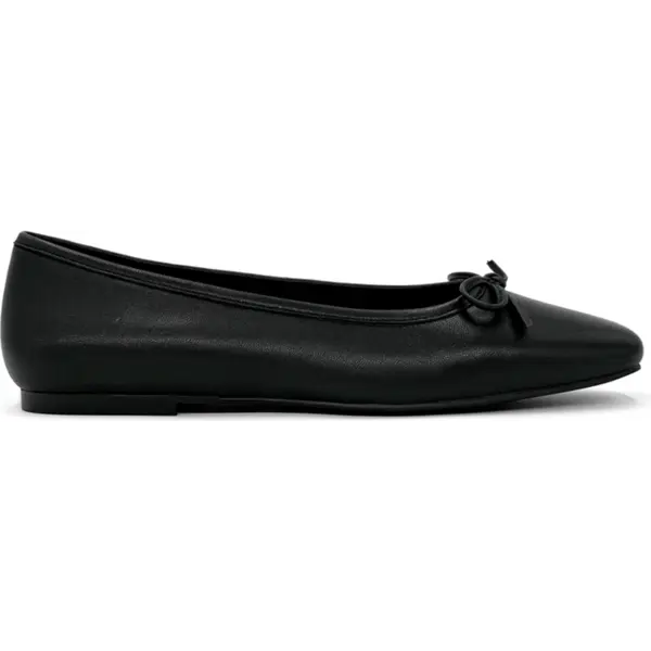 AMIE RAFA Madrid Ballet Flats With Square Toe - Black