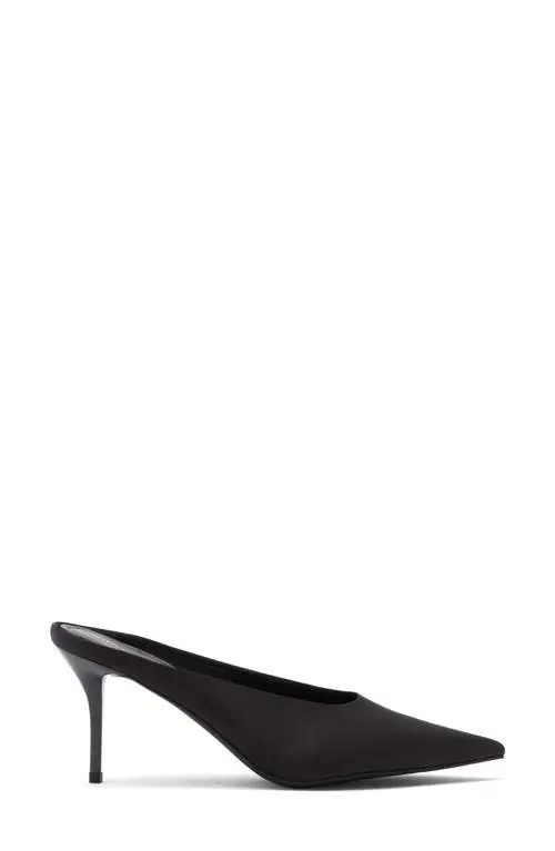 Jeffrey Campbell Pointed Toe Mule - Black Satin