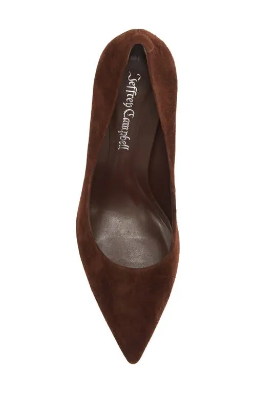 Jeffrey Campbell Nikia Pointed-toe Pumps - Brown Suede