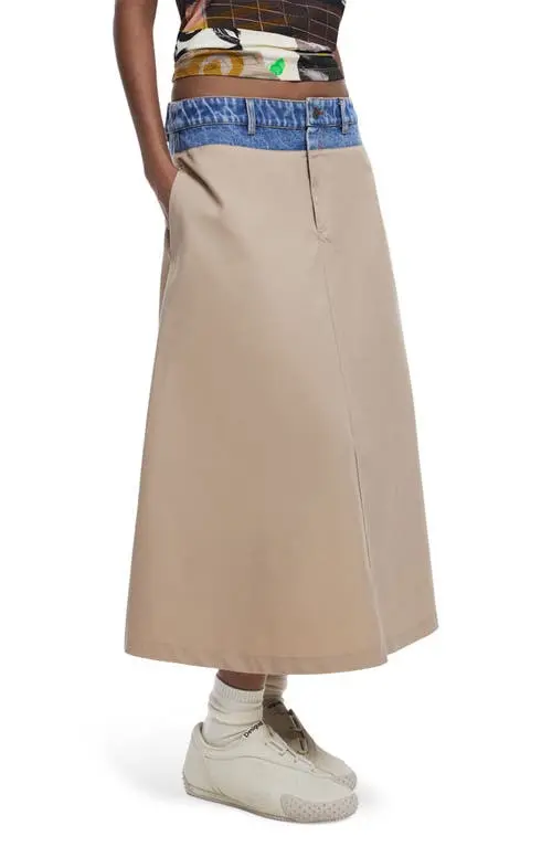 Desigual Cotton-twill Maxi Skirt