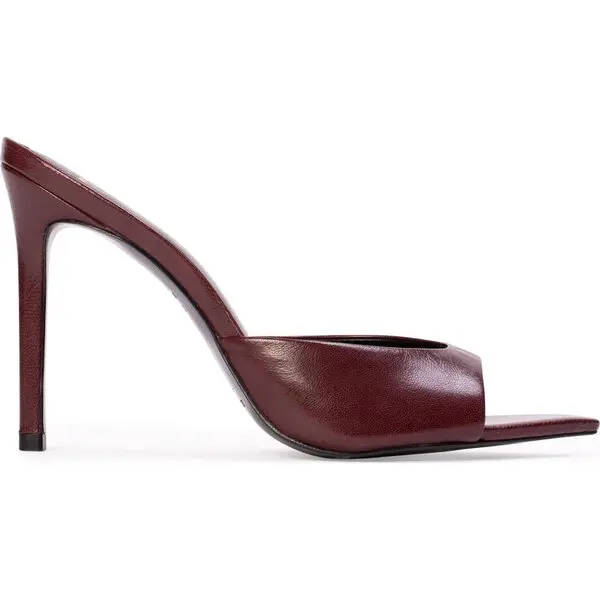 BLACK SUEDE STUDIO Brea Leather Mule - Bordeaux Leather