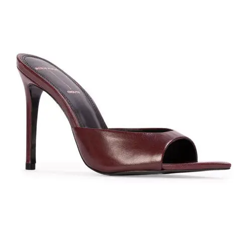 BLACK SUEDE STUDIO Brea Leather Mule - Bordeaux Leather