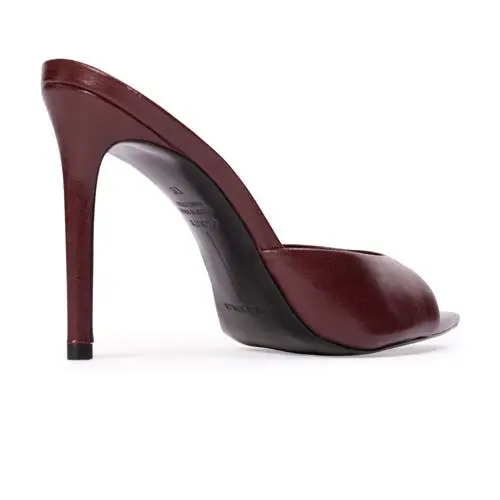 BLACK SUEDE STUDIO Brea Leather Mule - Bordeaux Leather