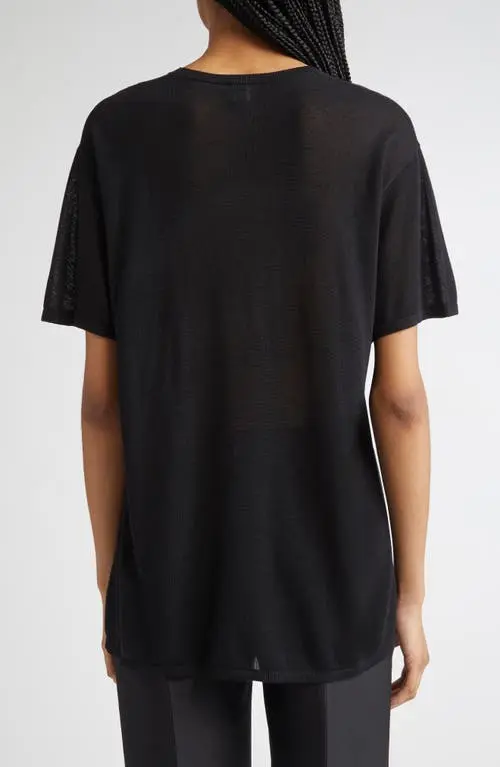 TOTEME Knit T-shirt - Black