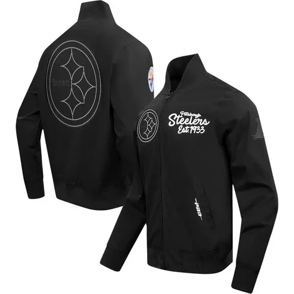 PRO STANDARD Pittsburgh Steelers Full-zip Twill Jacket - Black