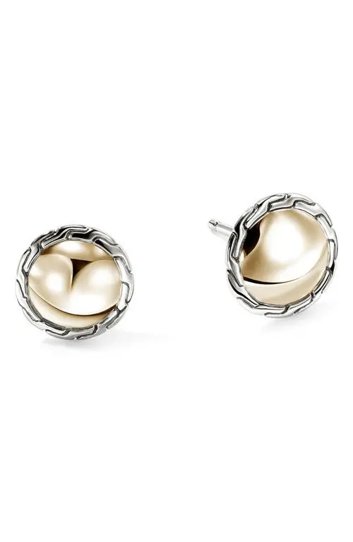 John Hardy Jh Essentials Stud Earrings - Silver/ Gold