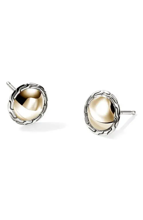John Hardy Jh Essentials Stud Earrings - Silver/ Gold