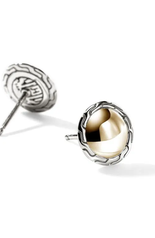 John Hardy Jh Essentials Stud Earrings - Silver/ Gold